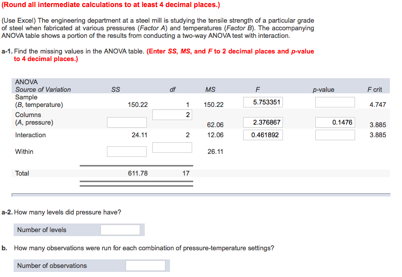 Solved (Round all intermediate calculations to at least 4 | Chegg.com