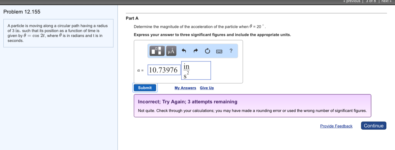 Solved A particle is moving along a circular path having a | Chegg.com