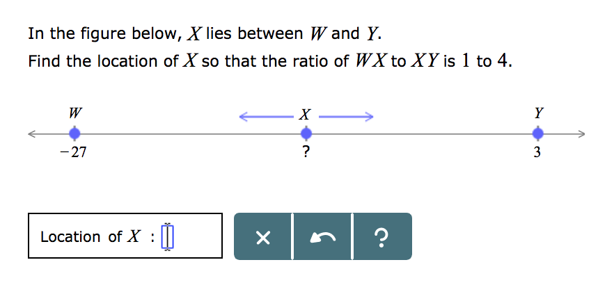 Solved In the figure below, X lies between W and Y. Find the | Chegg.com