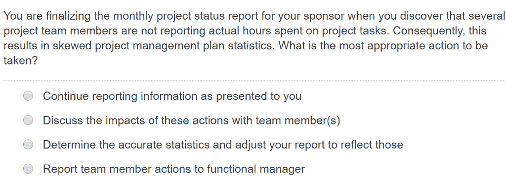 Solved You are finalizing the monthly project status report | Chegg.com