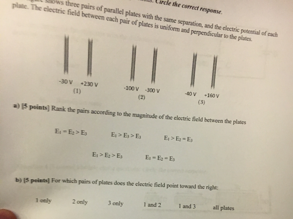 Solved Figure shows three pairs of parallel plates with the | Chegg.com