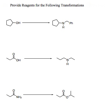 Solved Provide Reagents for the Following Transformations | Chegg.com