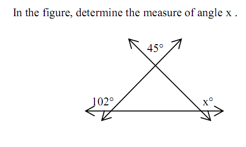 Solved In the figure, determine the measure of angle x . ??? | Chegg.com