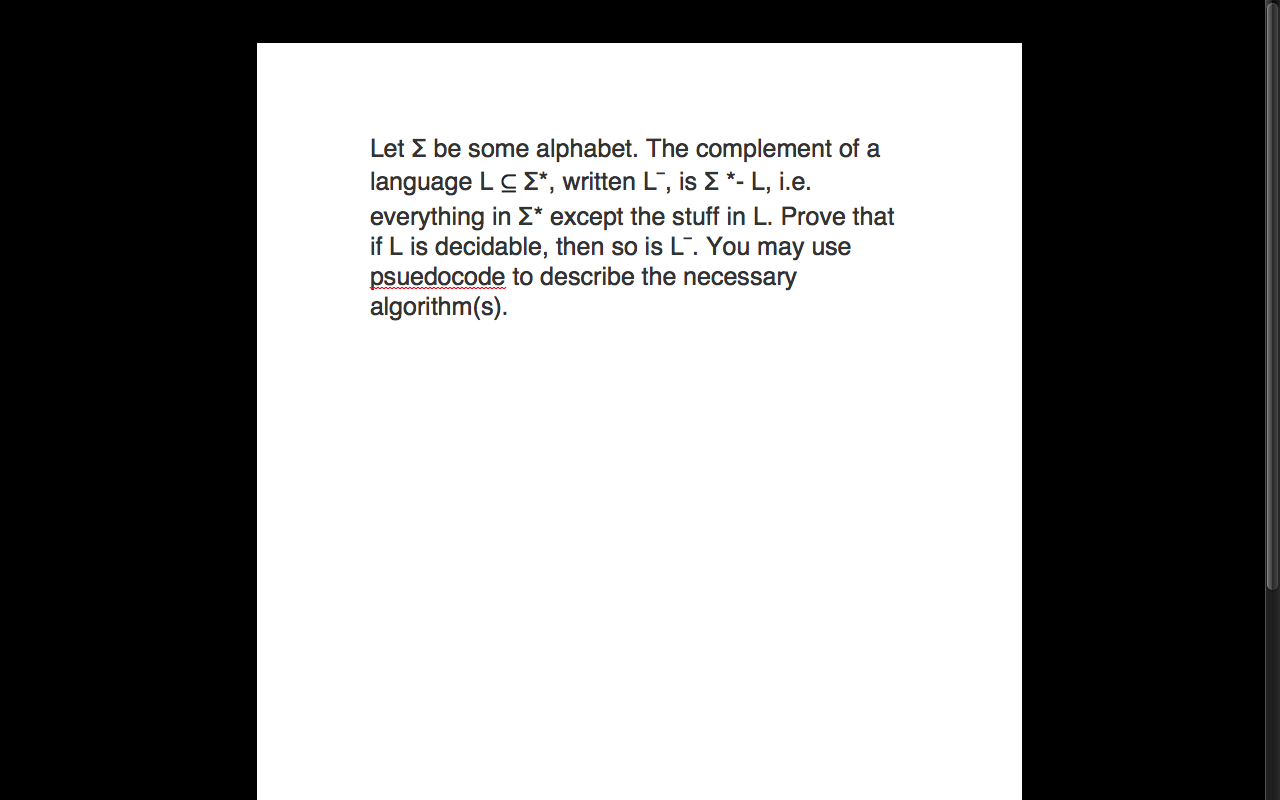 Solved Let sigma be some alphabet. The complement of a | Chegg.com