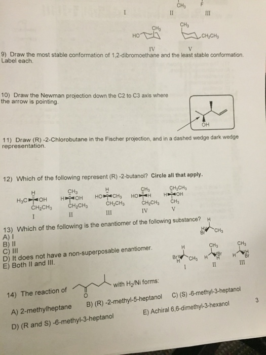 Solved Draw the most stable conformation of | Chegg.com