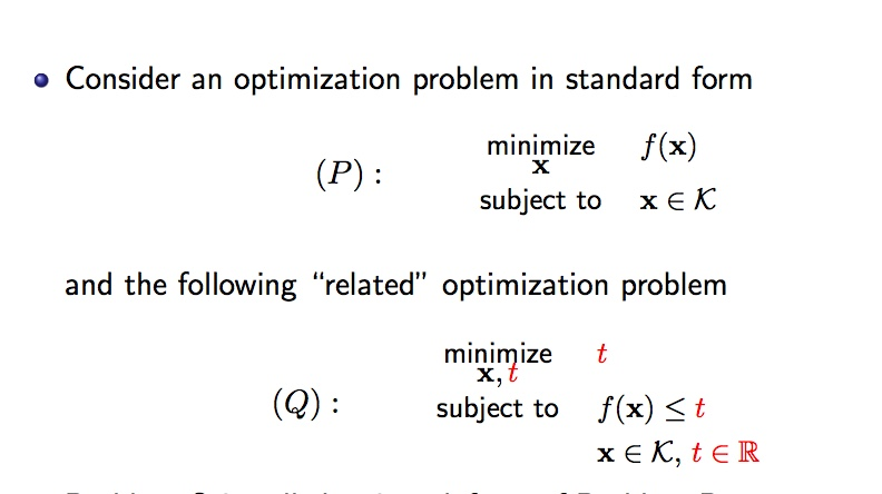 o Consider an optimization problem in standard form | Chegg.com