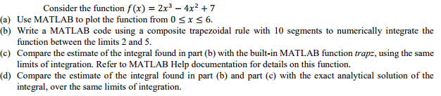 Solved Consider the function f(x)-2x3-4x2 + 7 om b) Write a | Chegg.com