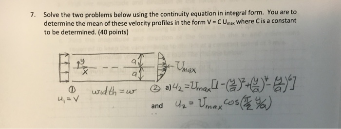 Solved Solve the two problems below using the continuity | Chegg.com