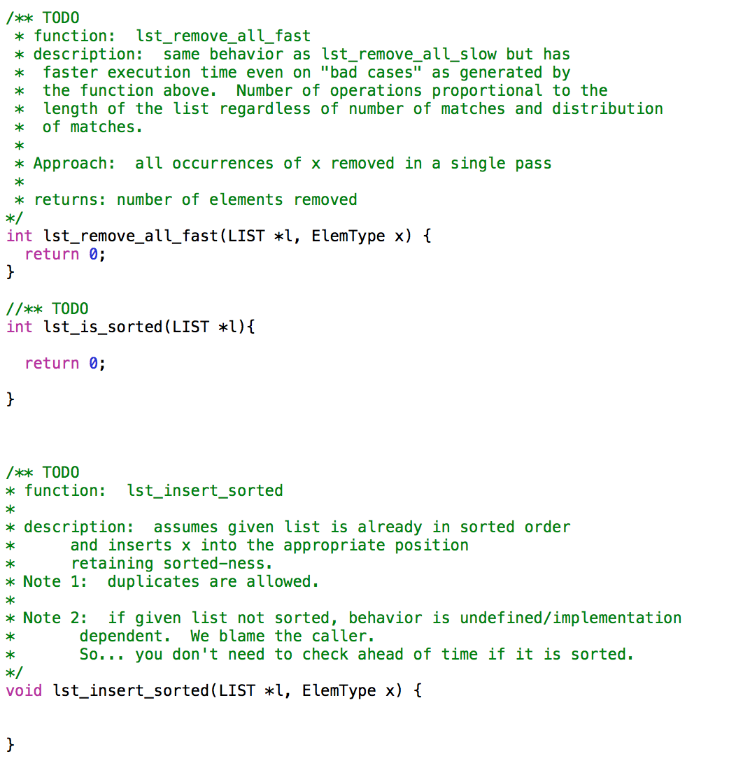 TODO * Function: Lst_retnove_all_fast * Descri... | Chegg.com