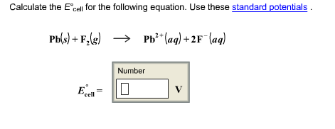 Solved Calculate the E for the following equation. Use these | Chegg.com
