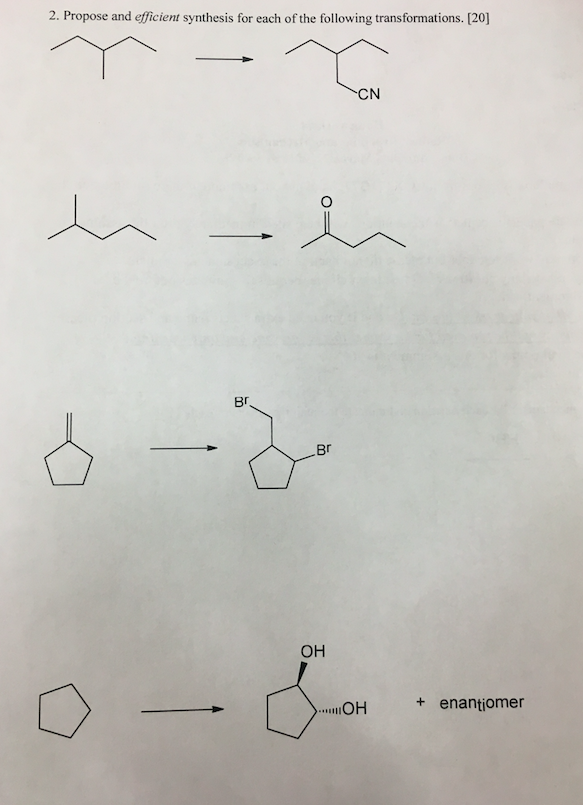 Solved 2. Propose and efficient synthesis for each of the | Chegg.com