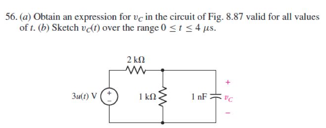 Solved (a) Obtain an expression for vc in the circuit of | Chegg.com