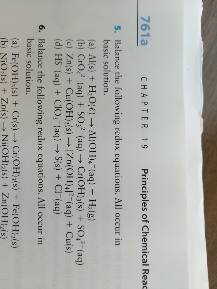 Solved 761a C H A P T E R 1 9 Principles of Chemical Read 5. | Chegg.com