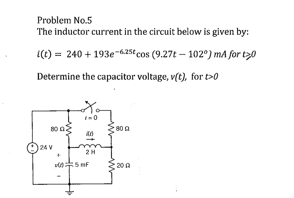 Solved The inductor current in the circuit below is given | Chegg.com
