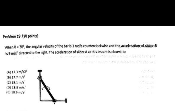 When theta = 30 degree, the angular velocity of the | Chegg.com