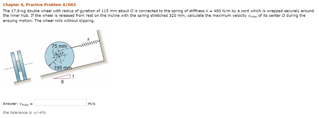 Solved The 17.8-kg double wheel with radius of gyration of | Chegg.com