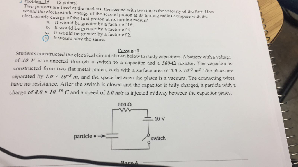 Solved A student constructs an electrical circuit to study | Chegg.com