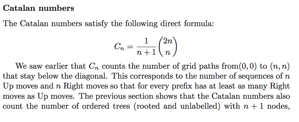 The Catalan numbers C_n count the number of n times 2 | Chegg.com