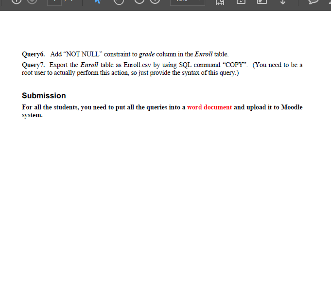 Solved Task 1. Create a database using PostgreSQL Consider a | Chegg.com