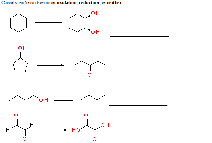 Solved Classify each reaction as an. oxidation, reduction, | Chegg.com