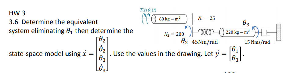 Solved Determine the equivalent system eliminating theta_1 | Chegg.com