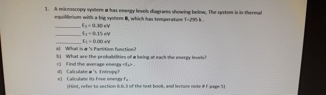 Solved A microscopy system a has energy levels diagrams | Chegg.com