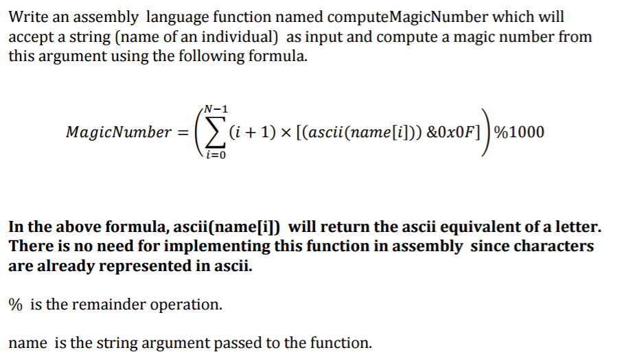 Write an assembly language function named | Chegg.com