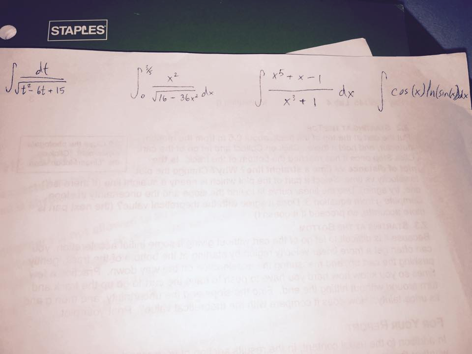 Solved Integrate dt/root(t^2-6t+15)integrate | Chegg.com