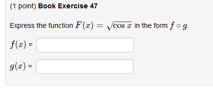 Solved Express the function F(x) = Squareroot cos x in the | Chegg.com