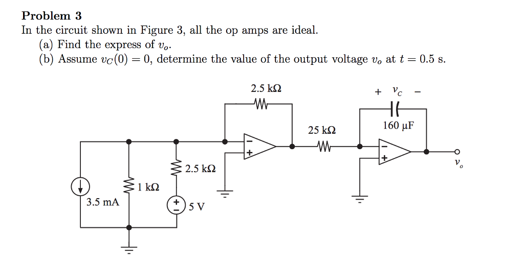 Solved In the circuit shown in Figure 3, all the op amps are | Chegg.com