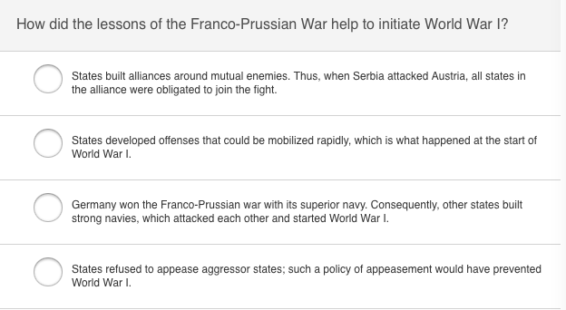 Solved How did the lessons of the Franco-Prussian War help | Chegg.com