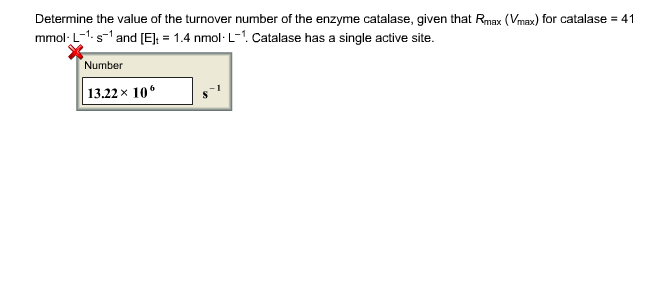 Solved Determine the value of the turnover number of the | Chegg.com