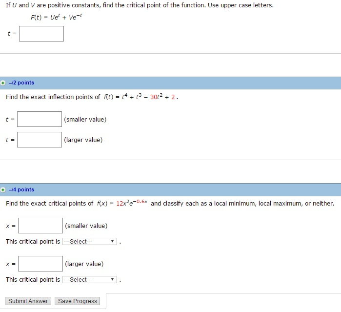 Solved If U and V are positive constants, find the critical | Chegg.com