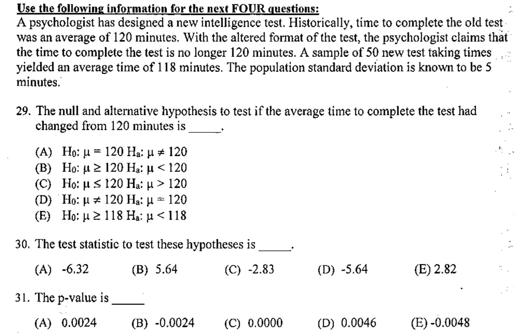 Solved Use the following information for the next FOUR | Chegg.com