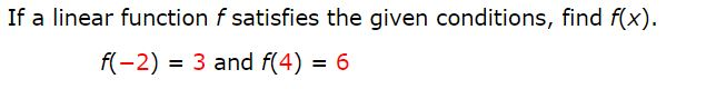 Solved If a linear function f satisfies the given | Chegg.com