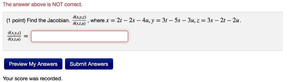 Solved Find the Jacobian. partial differential (x, y, | Chegg.com