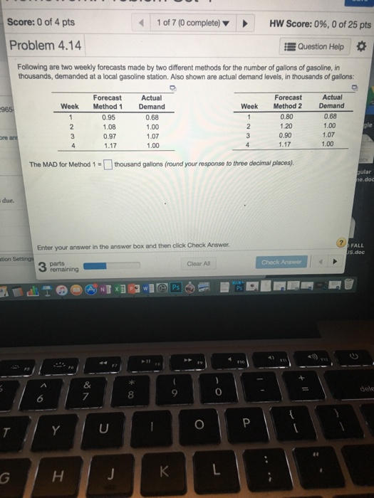 Solved Following are two weekly forecasts made by two | Chegg.com