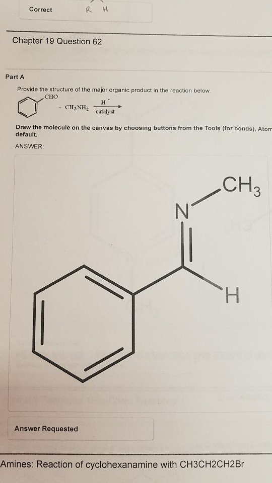 Solved Correct R H Chapter 19 Question 62 Part A Provide the | Chegg.com