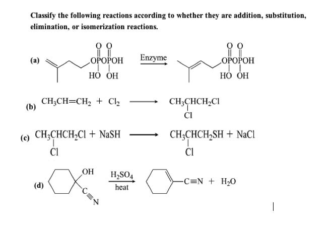 Classify the following reactions according to whether | Chegg.com