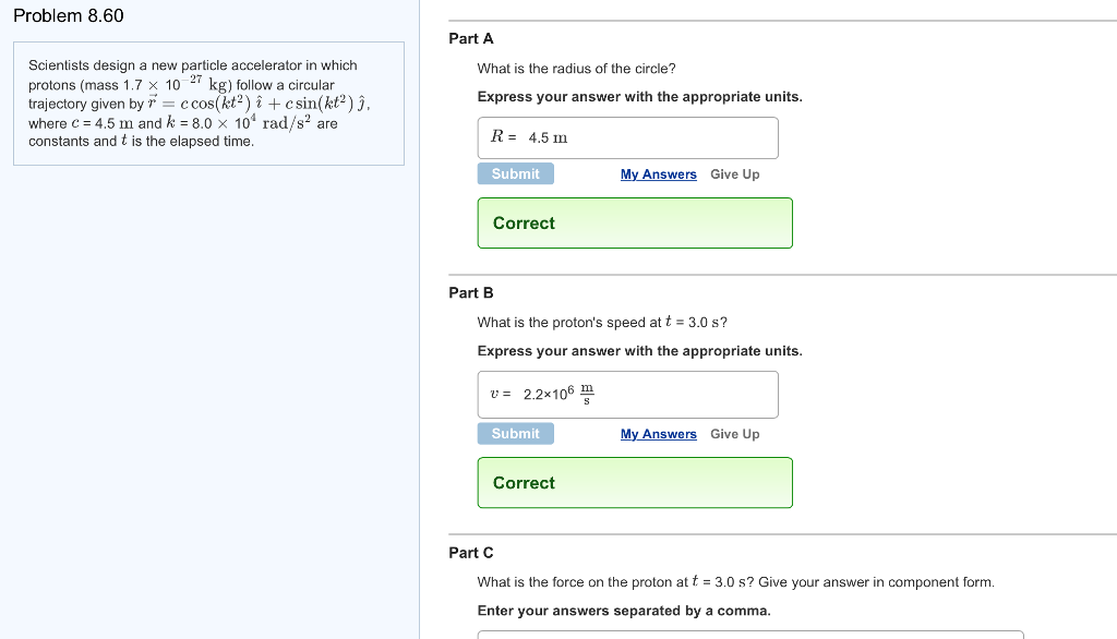 Solved Scientists design a new particle accelerator in which | Chegg.com