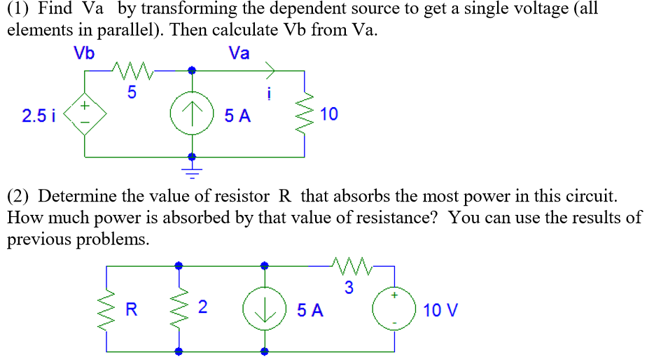 Solved Find Va by transforming the dependent source to get a | Chegg.com