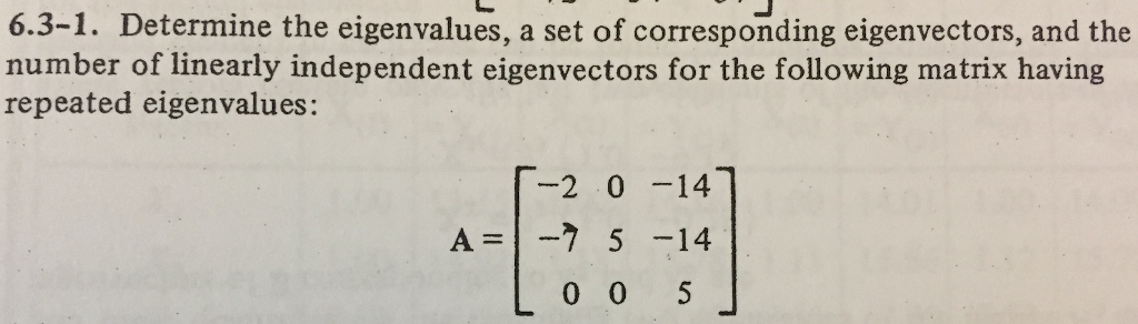 Solved Determine the eigenvalues, a set of corresponding | Chegg.com