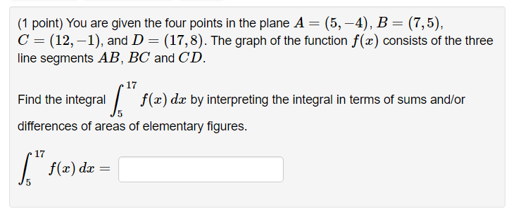 Solved You are given the four points in the plane A = (5, | Chegg.com
