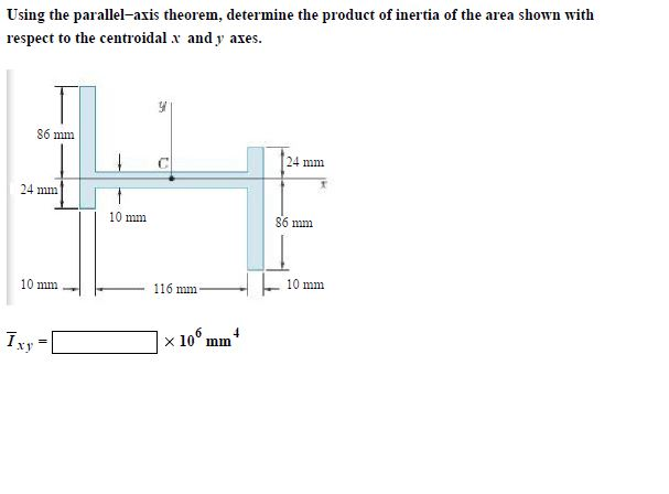 Solved Using the parallel-axis theorem, determine the | Chegg.com
