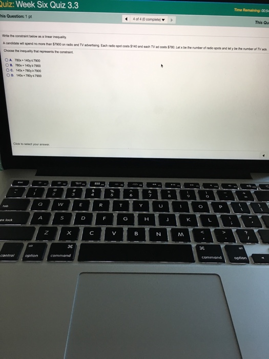 Solved A candidate will spend no more than $ 7900 on ratio | Chegg.com