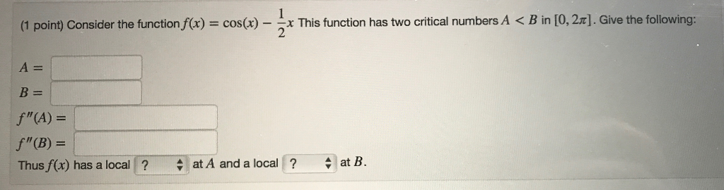 Solved Consider the function f(x) = cos(x) = - 1/2 x. This | Chegg.com
