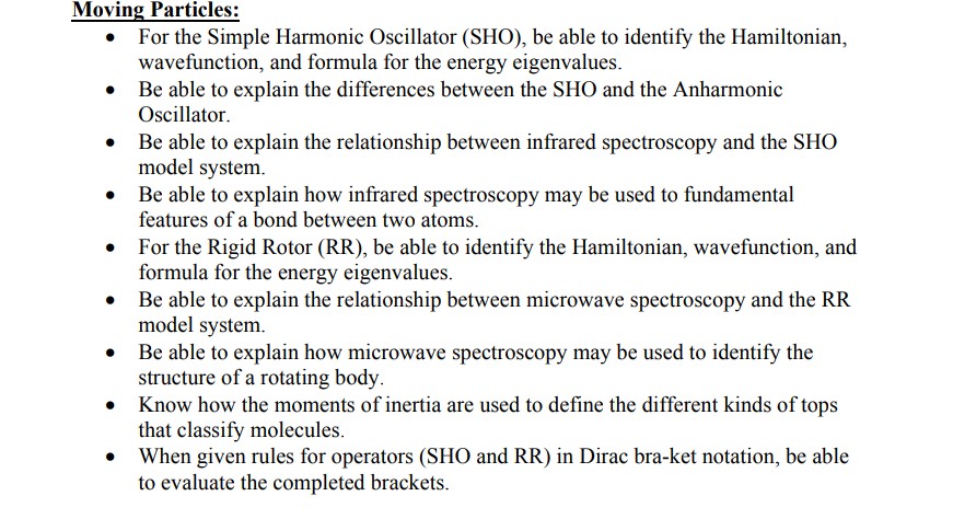 Solved Moving Particles: For the Simple Harmonic Oscillator | Chegg.com