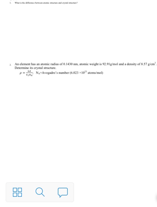 Solved What is the difference between atomic structure and | Chegg.com