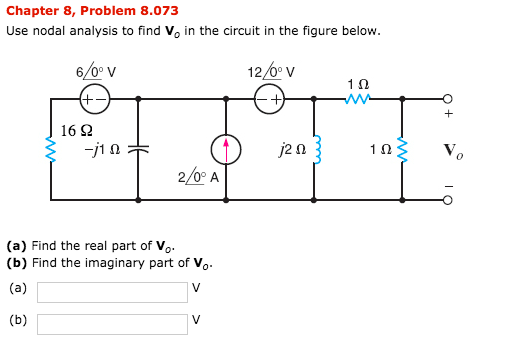 Solved Chapter 8, Problem 8.073 Use nodal analysis to find | Chegg.com