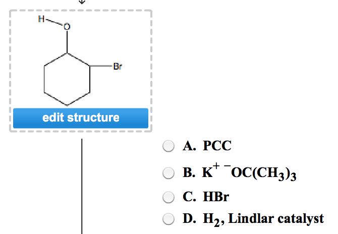 Solved 0 edit structure O A. mCPBA o C. HBr D. Br2, hv | Chegg.com